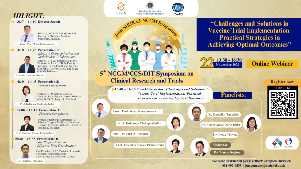 Joint SIRIRAJ-NCGM Symposium - SICRES